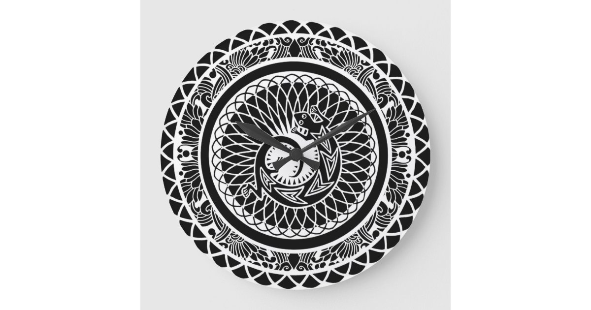 Beautiful Native American Mandala Design Clock | Zazzle