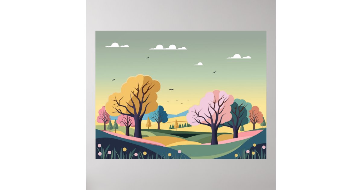 Beautiful Nature Background Poster | Zazzle