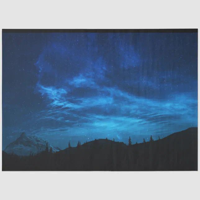 Beautiful Night Sky Forest Decoupage Tissue Paper | Zazzle