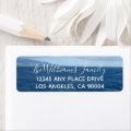 Beautiful Ocean Blue Waves Label | Zazzle