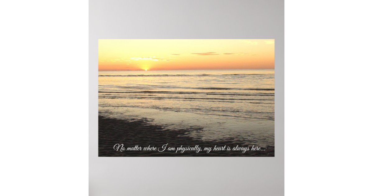 Beautiful Ocean Photography Sunset Quote Poster | Zazzle
