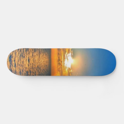 Beautiful ocean sunset skateboard deck | Zazzle