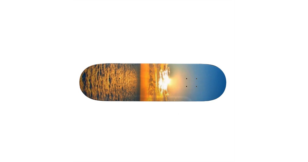 Beautiful ocean sunset skateboard deck | Zazzle.com