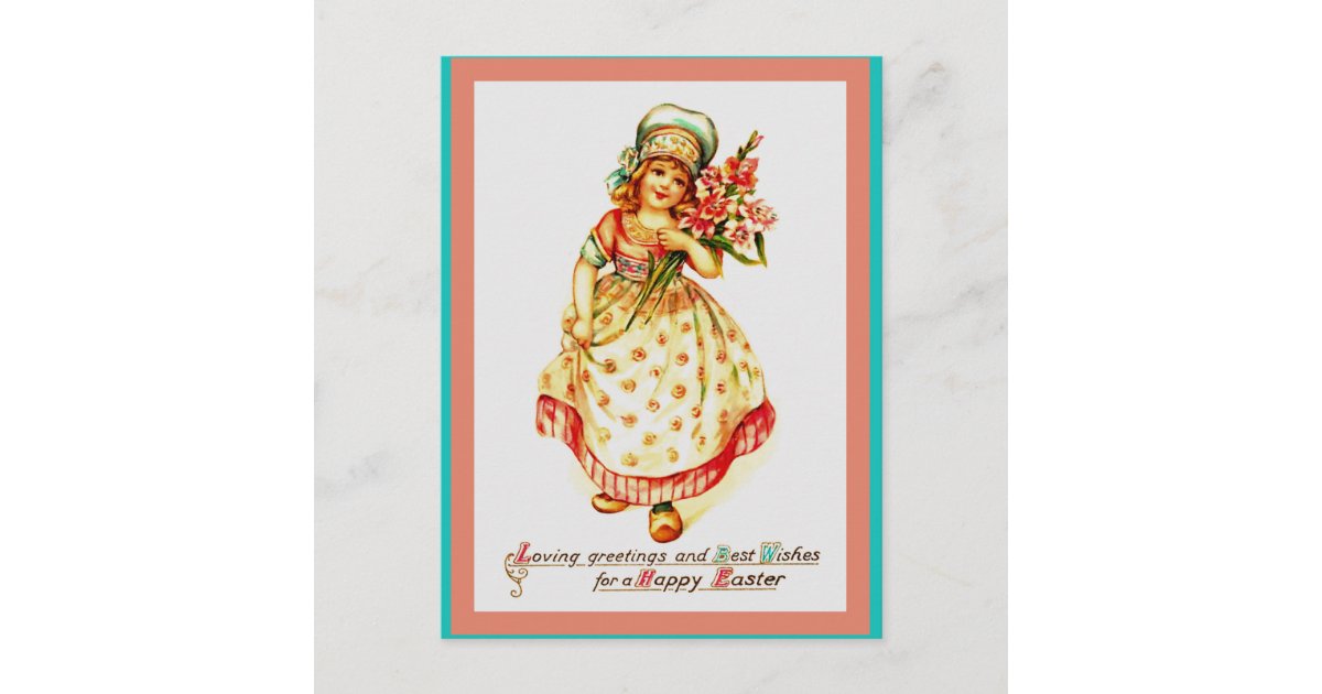 Beautiful Old Easter European Image on Postcard | Zazzle