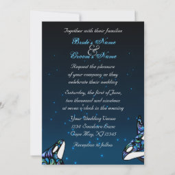 Beautiful Orca Whales Beach Wedding Invitation | Zazzle