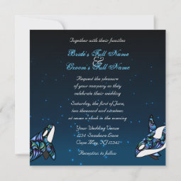 Beautiful Orca Whales Wedding Invitation | Zazzle