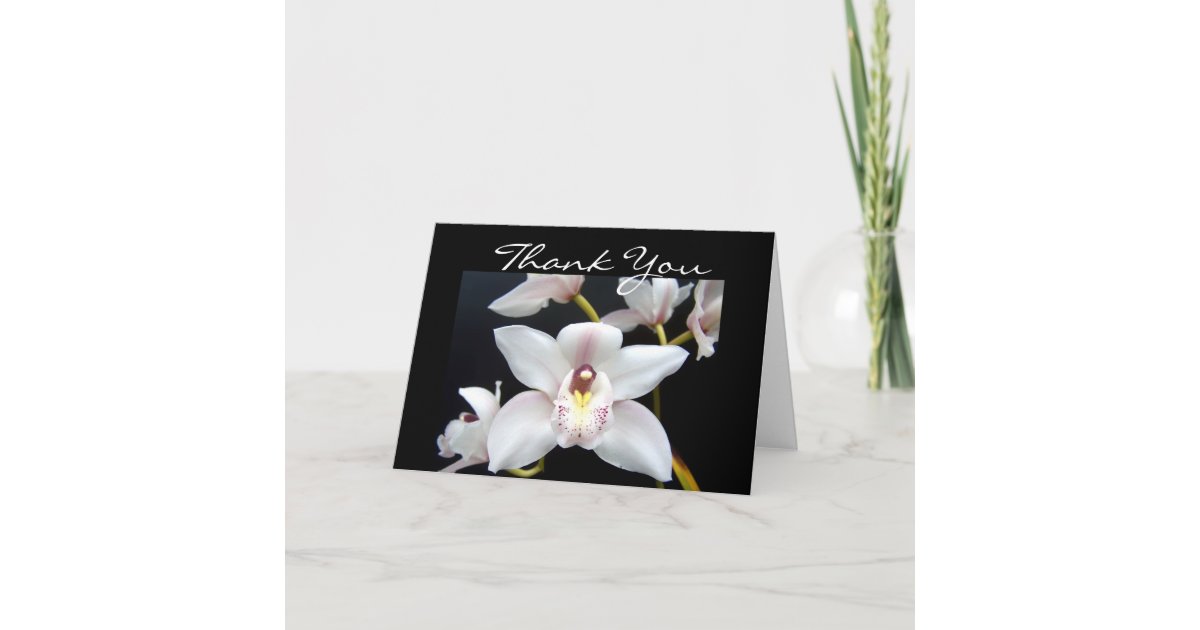 Beautiful Orchid thank you | Zazzle