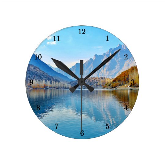 Beautiful Outdoor Scenery Wall Clock | Zazzle.com