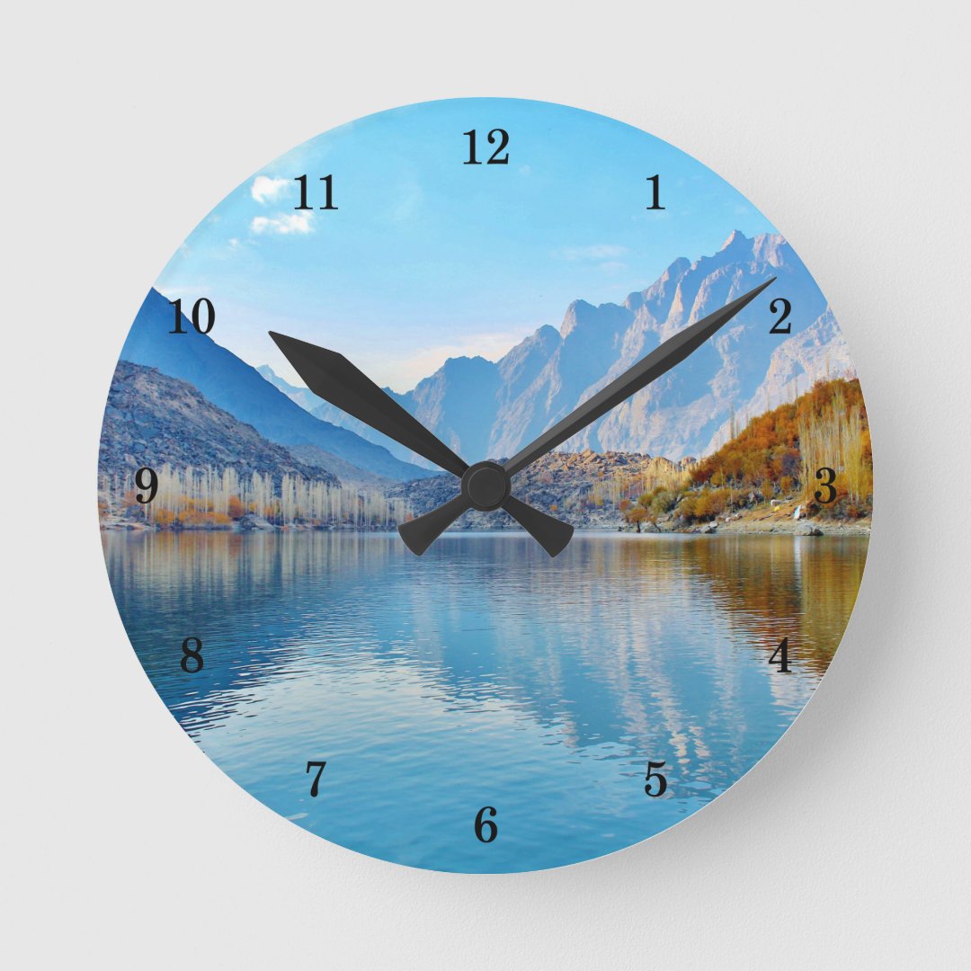 Beautiful Outdoor Scenery Wall Clock | Zazzle