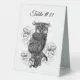 Beautiful Owl and Orchids Table Number Table Tent | Zazzle