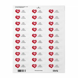 **BEAUTIFUL PAINTED HEART** RETURN ADDRESS LABEL | Zazzle