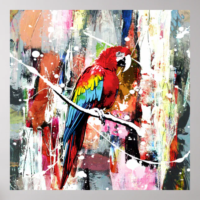 Beautiful Parrot Poster | Zazzle