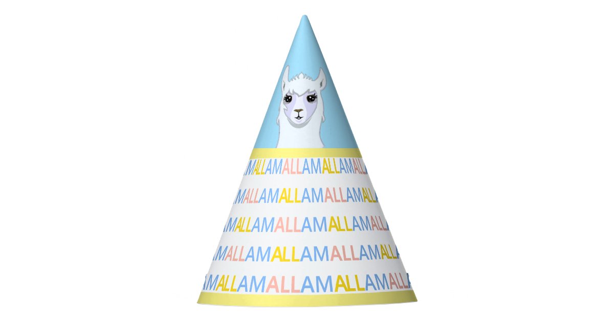 Beautiful Party Llama Party Hat | Zazzle