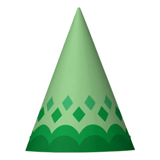 Beautiful Pattern Green Birthday Party Hat | Zazzle