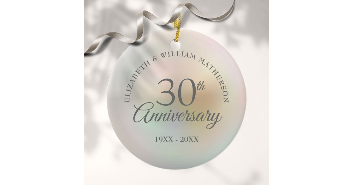 Beautiful Pearl 30th Anniversary Ceramic Ornament | Zazzle