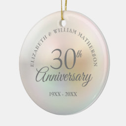 Beautiful Pearl 30th Anniversary Ceramic Ornament | Zazzle