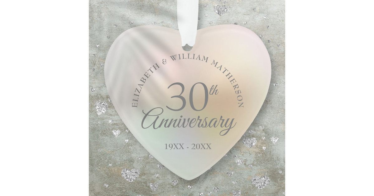 Beautiful Pearl 30th Wedding Anniversary Ornament | Zazzle