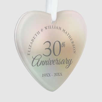 Beautiful Pearl 30th Wedding Anniversary Ornament | Zazzle