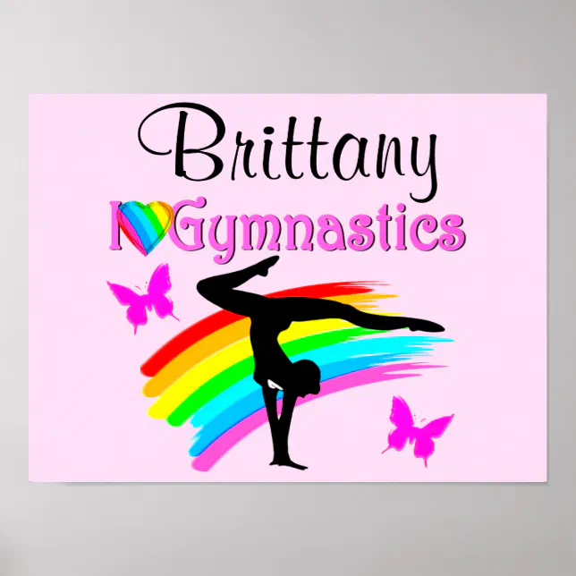 BEAUTIFUL PERSONALIZED GYMNASTICS POSTER | Zazzle