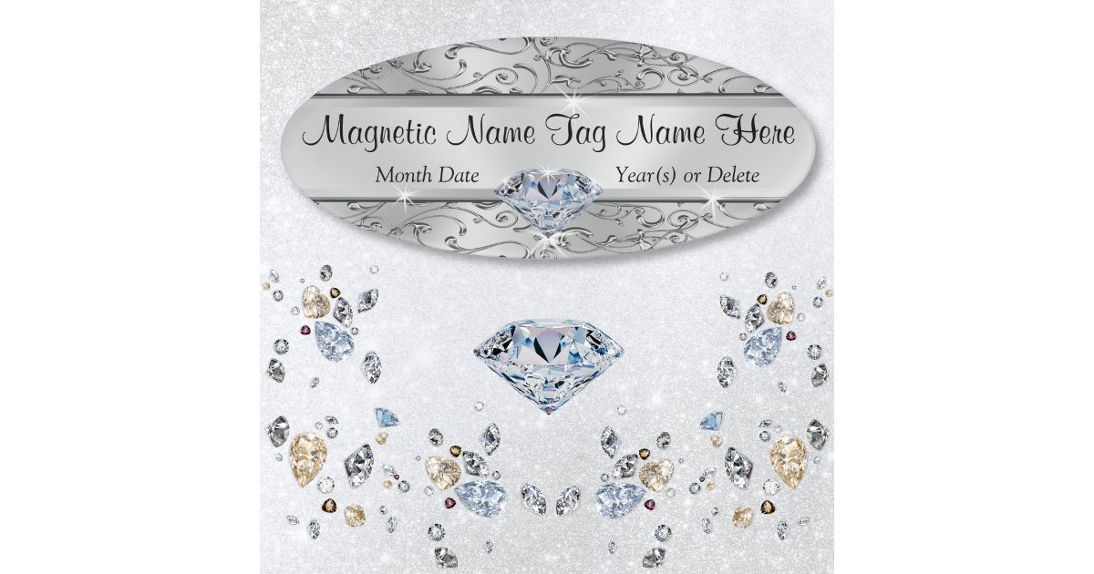 Beautiful Personalized Magnetic Name Tags Badges | Zazzle