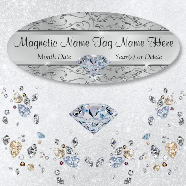 Beautiful Personalized Magnetic Name Tags Badges | Zazzle
