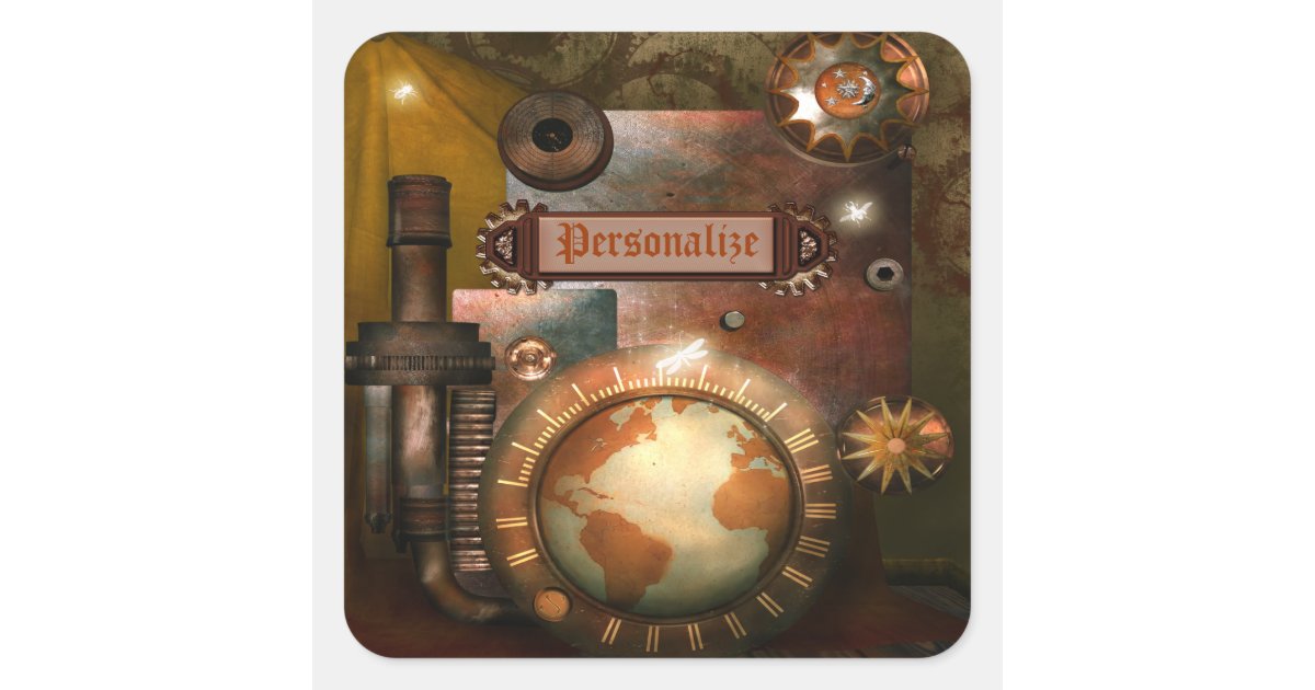 Beautiful Personalized Steampunk Stickers | Zazzle
