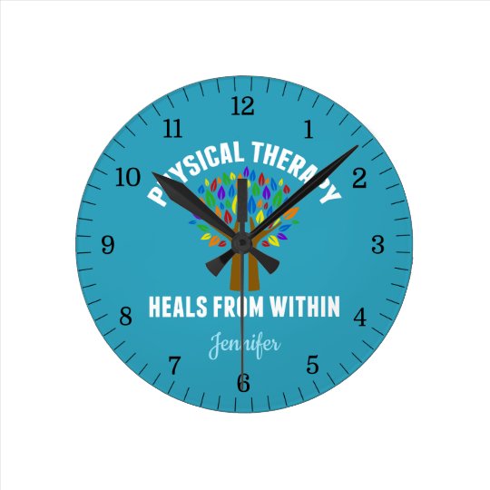 Beautiful Physical Therapy Inspirational Quote Round Clock | Zazzle.com