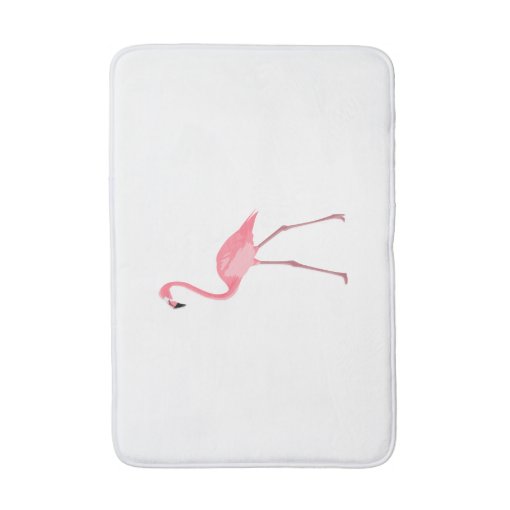 Beautiful Pink Flamingo Bathroom Mat | Zazzle