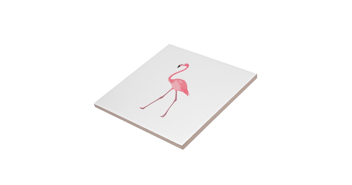 Beautiful Pink Flamingo Ceramic Tile | Zazzle
