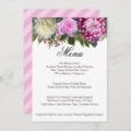 Beautiful Pink Floral - Menu | Zazzle