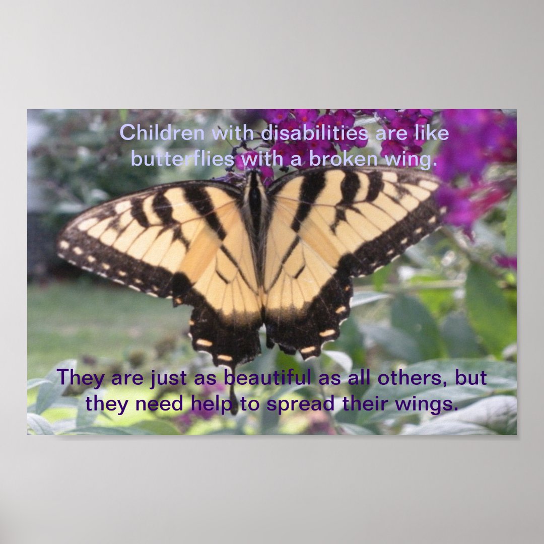 Beautiful Poem and Photo For Disabled Children Poster | Zazzle