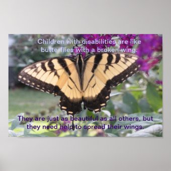 Beautiful Poem and Photo For Disabled Children Poster | Zazzle