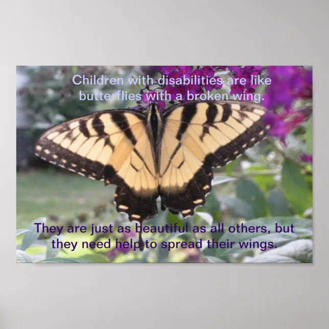 Beautiful Poem and Photo For Disabled Children Poster | Zazzle