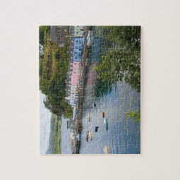 Beautiful port and sailboats with reflections in 2 jigsaw puzzle | Zazzle