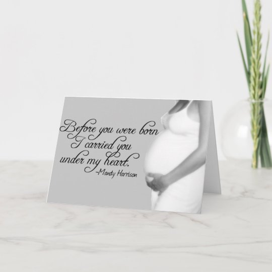 Beautiful Pregnancy Quote & Baby Belly Card | Zazzle.com