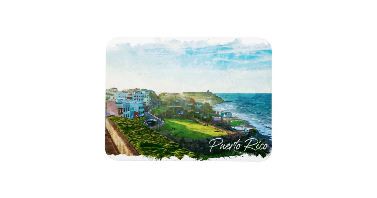 Beautiful Puerto Rico Scenery Travel Magnet | Zazzle