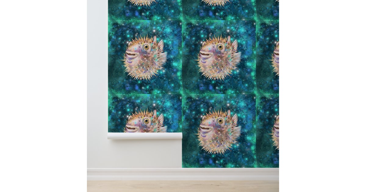 Beautiful Puffer Fish Wallpaper | Zazzle