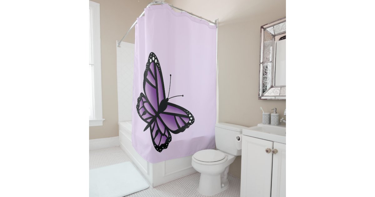 Beautiful Purple Butterfly Shower Curtain | Zazzle Beautiful Purple Butterfly Shower Curtain | Zazzle