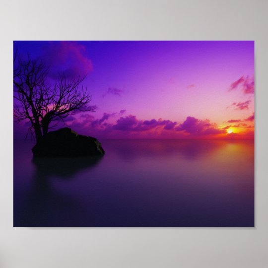 beautiful purple landscape poster | Zazzle.com