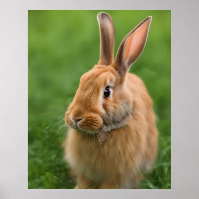 Beautiful Rabbit Poster | Zazzle