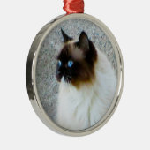 Beautiful Ragdoll Birman Himalayan Cat Metal Ornament | Zazzle