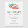 Beautiful Rainbow Abstract LGBTQ Wedding Magnetic Invitation | Zazzle