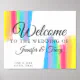 Beautiful Rainbow Wedding Colorful Custom Welcome Poster | Zazzle