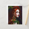 Beautiful Red Haired Goddess and Ivy Postcard | Zazzle