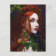 Beautiful Red Haired Goddess and Ivy Postcard | Zazzle