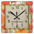 Rustic Beautiful Wood Texture Large Clock | Zazzle.com