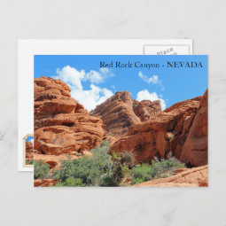 Beautiful Red Rock Canyon Postcard! Postcard | Zazzle