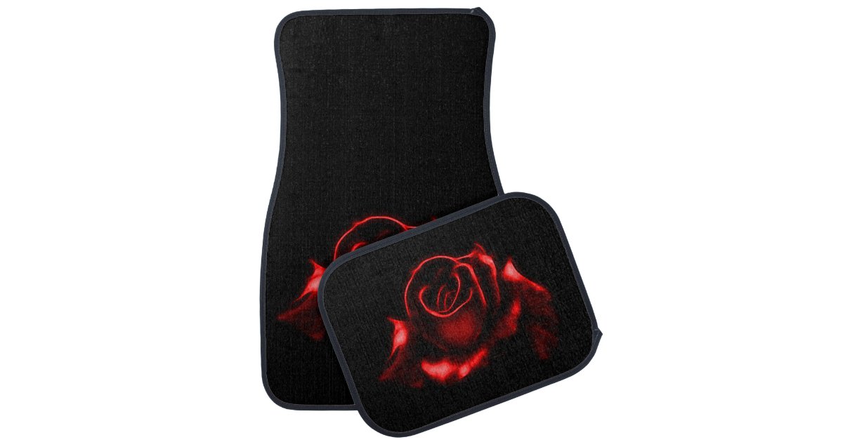 Beautiful Red Rose Car Floor Mat | Zazzle