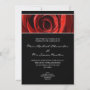 Beautiful Red Rose Wedding Invitiation- Black Invitation | Zazzle