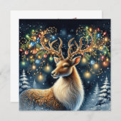Beautiful Reindeer Art Card | Zazzle